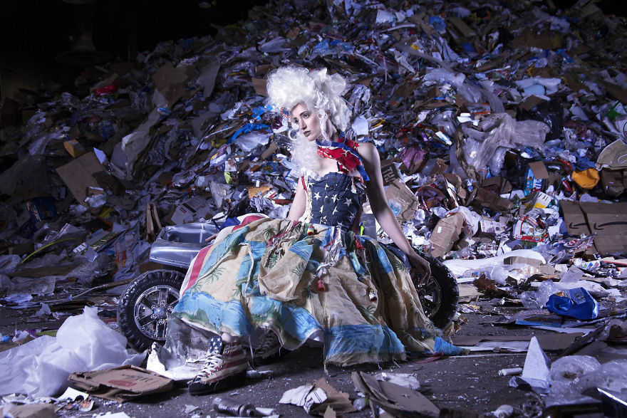 Artist Created A Fashion Collection Made Entirely Of Washed Up Trash ...