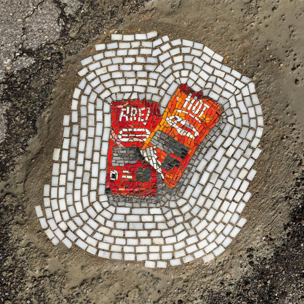 Meet The Arist Filling Potholes With Mosaics Of NYC Vermin » Design You ...