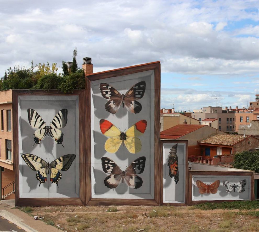 Street Artist Mantra Creates Beautiful Mural Series Of Butterfly ...