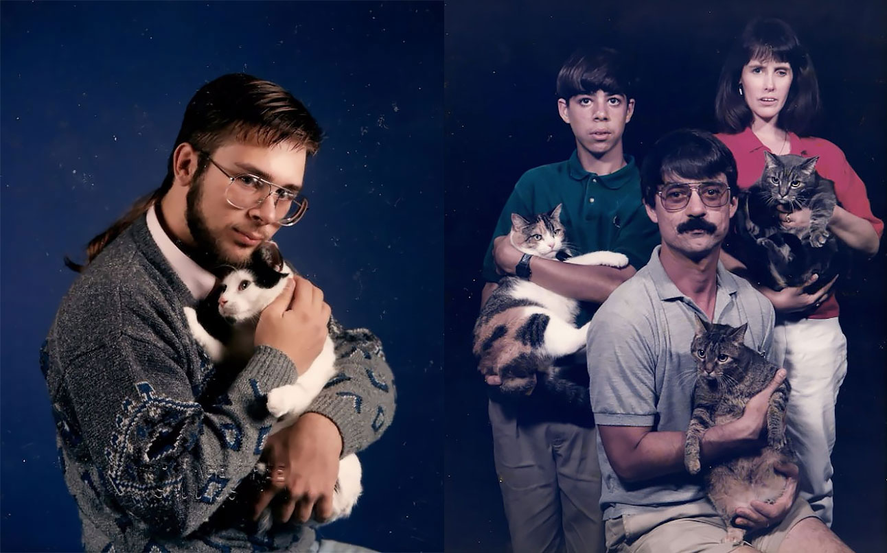 Crazy (Cool) Cat Men: Ridiculous Studio Photos Of Men Posing With Their ...