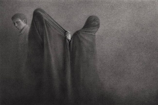 Night Imagined As A Human-like Figure In New Black And White ...