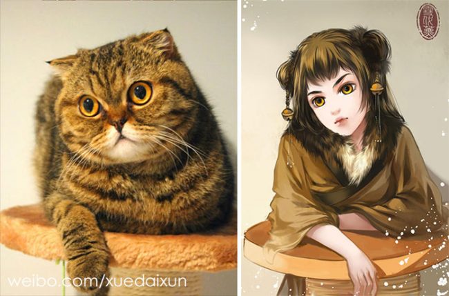 Chinese Artist Reimagines Cats And Dogs As Humans, And The Result Is On ...