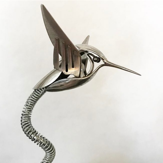 Artist Shapes Old Cutlery Into Magnificent Metal Sculptures Of Animals ...