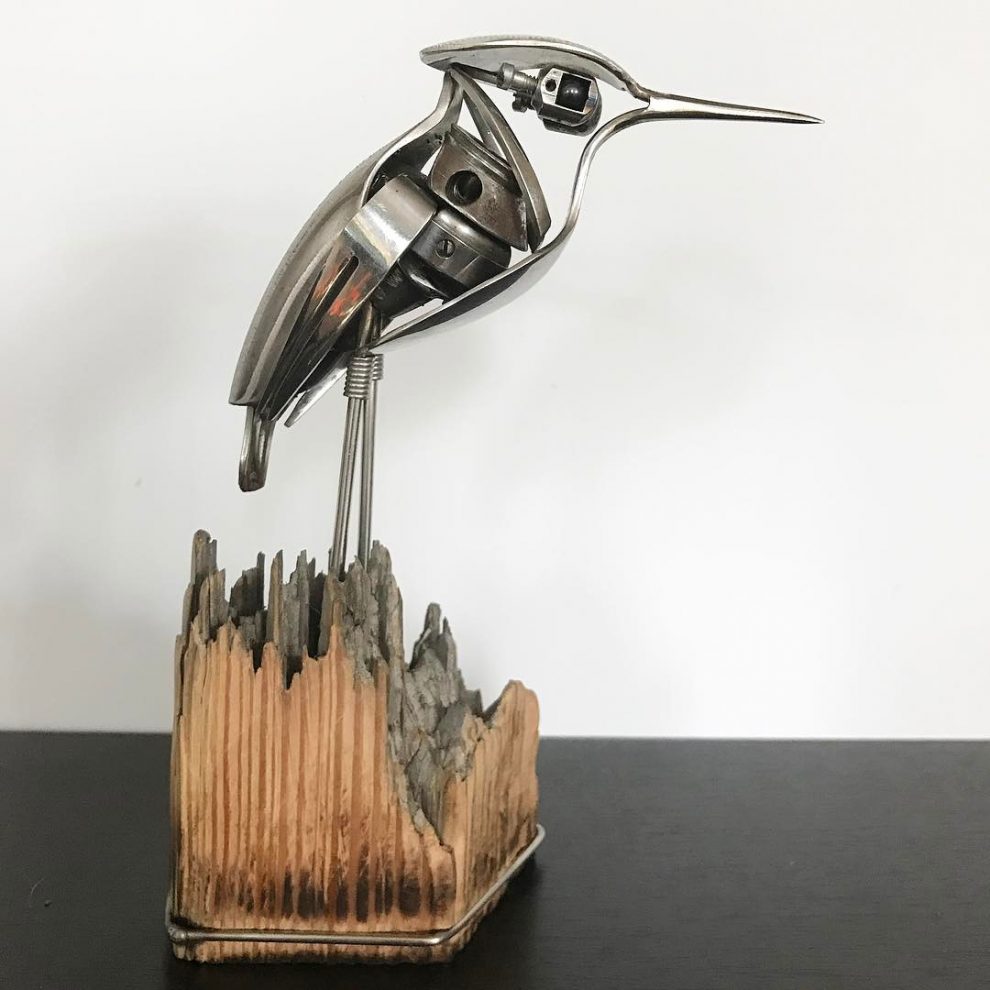 Artist Shapes Old Cutlery Into Magnificent Metal Sculptures Of Animals ...