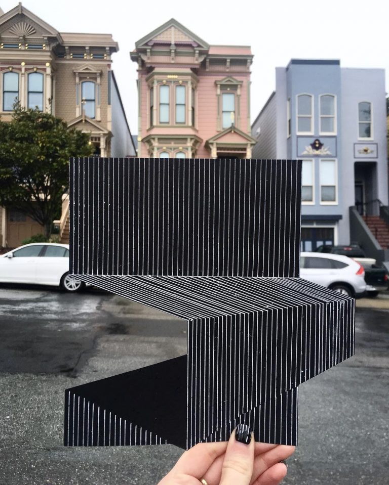 This Artist Creates Amazing 3D Optical Illusions Using Simple Lines ...