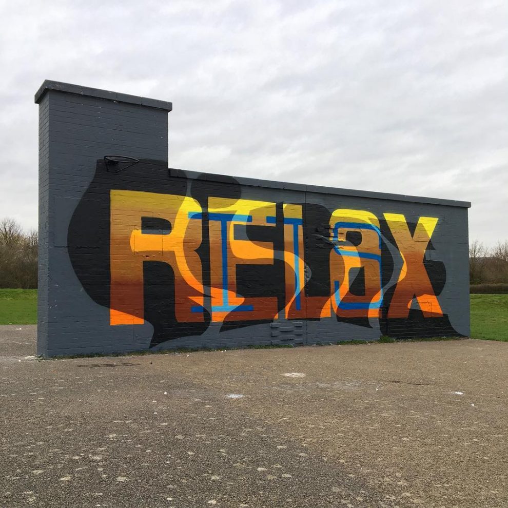Expressive Text Loops, Folds, And Ties Itself In Knots In 3D Murals By ...