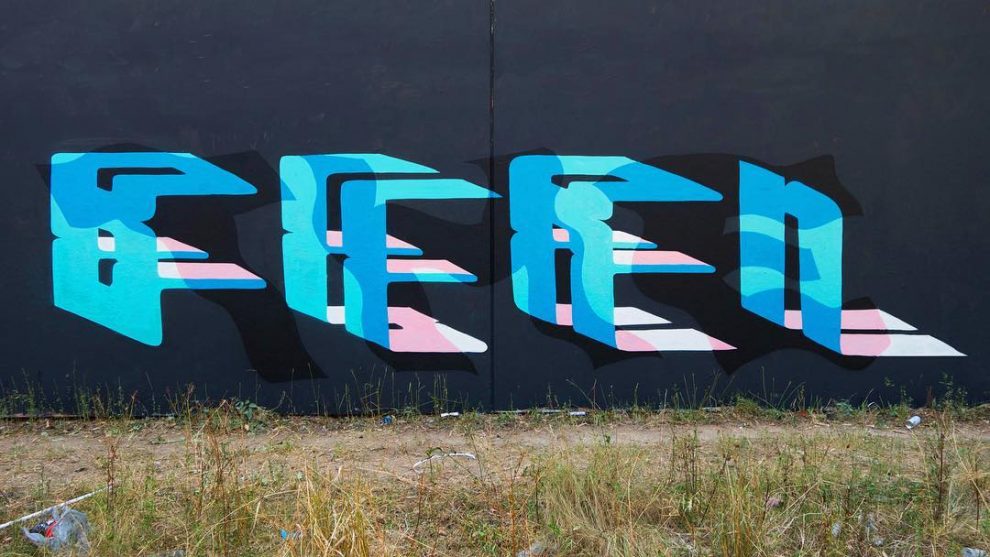 Expressive Text Loops, Folds, And Ties Itself In Knots In 3D Murals By ...