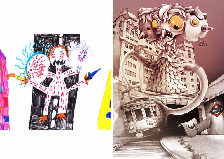 What Happens When Professional Artists Recreate Kids’ Monster Doodles ...
