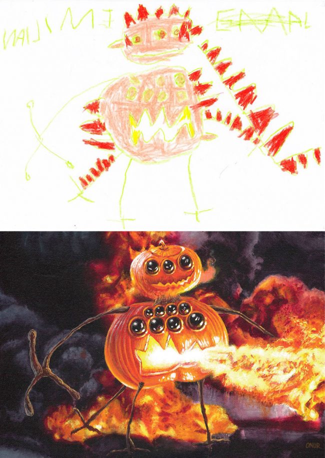 What Happens When Professional Artists Recreate Kids’ Monster Doodles ...