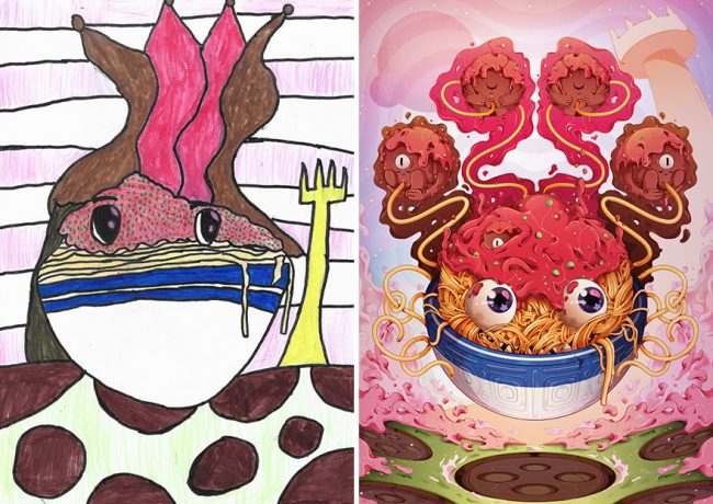 What Happens When Professional Artists Recreate Kids’ Monster Doodles ...