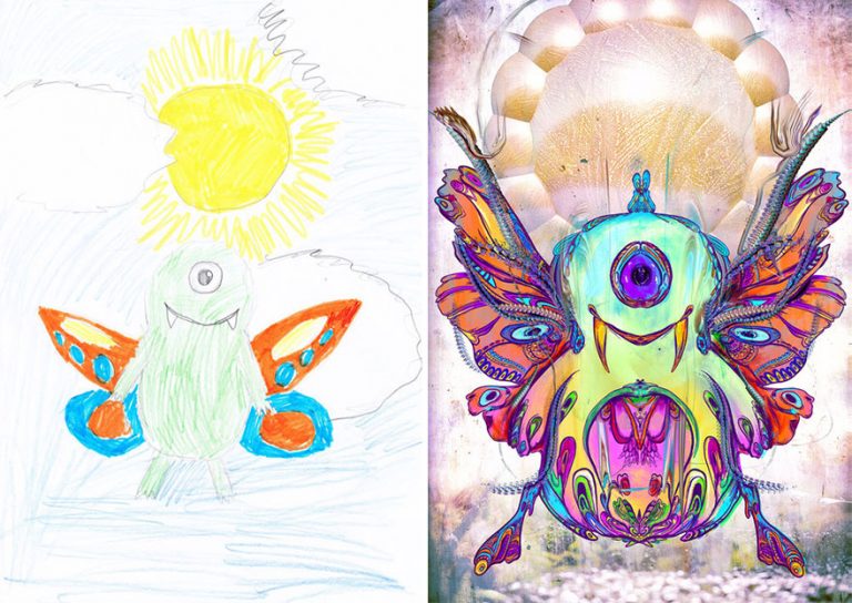 What Happens When Professional Artists Recreate Kids’ Monster Doodles ...