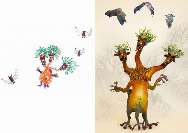 What Happens When Professional Artists Recreate Kids’ Monster Doodles ...