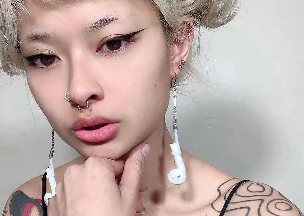 Artist Turns Her AirPods Into Earrings In Order to Keep From Losing ...