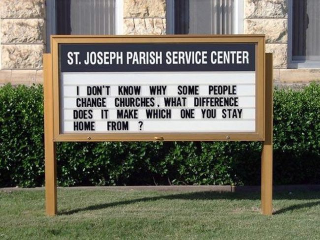 20 Genius Church Signs That Will Make You Laugh And Think » Design You ...