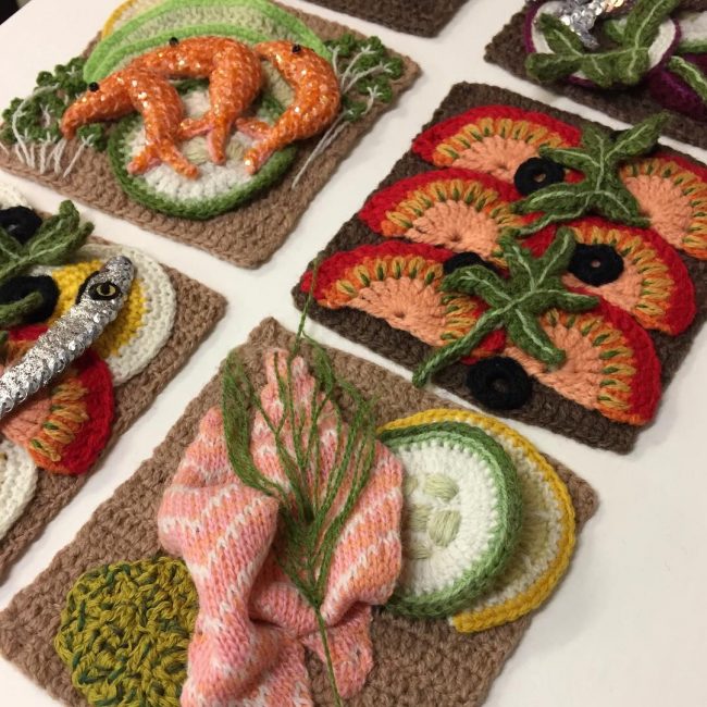 Knitwear Artist Kate Jenkins Crochets Sea Food So Well You Can Almost ...