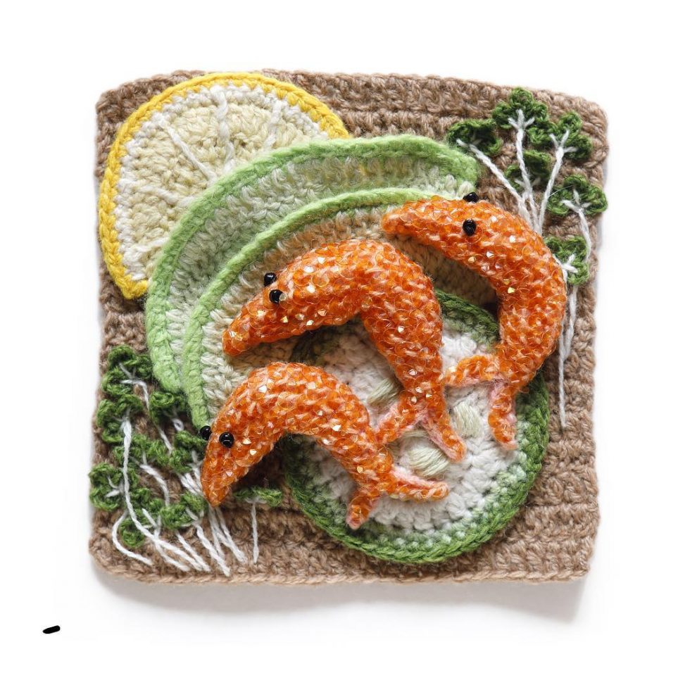Knitwear Artist Kate Jenkins Crochets Sea Food So Well You Can Almost ...