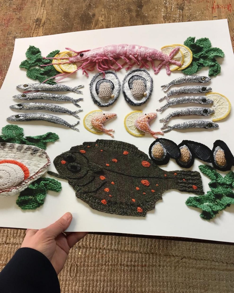 Knitwear Artist Kate Jenkins Crochets Sea Food So Well You Can Almost ...