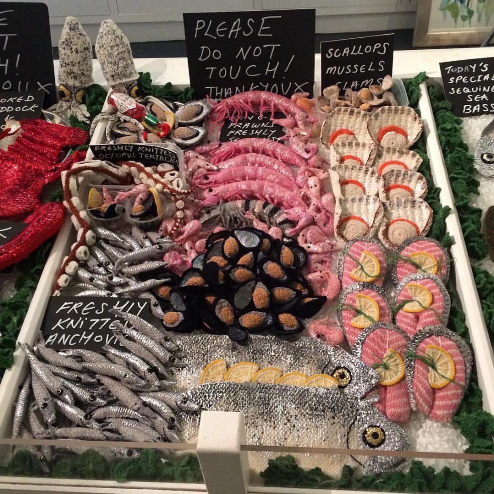 Knitwear Artist Kate Jenkins Crochets Sea Food So Well You Can Almost ...