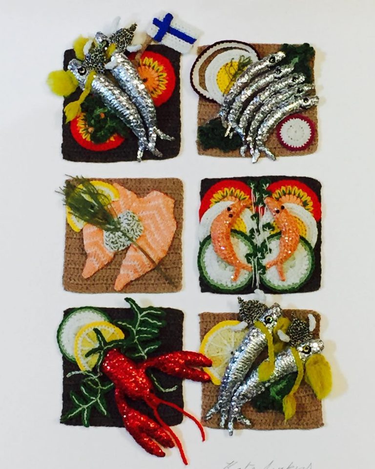 Knitwear Artist Kate Jenkins Crochets Sea Food So Well You Can Almost ...