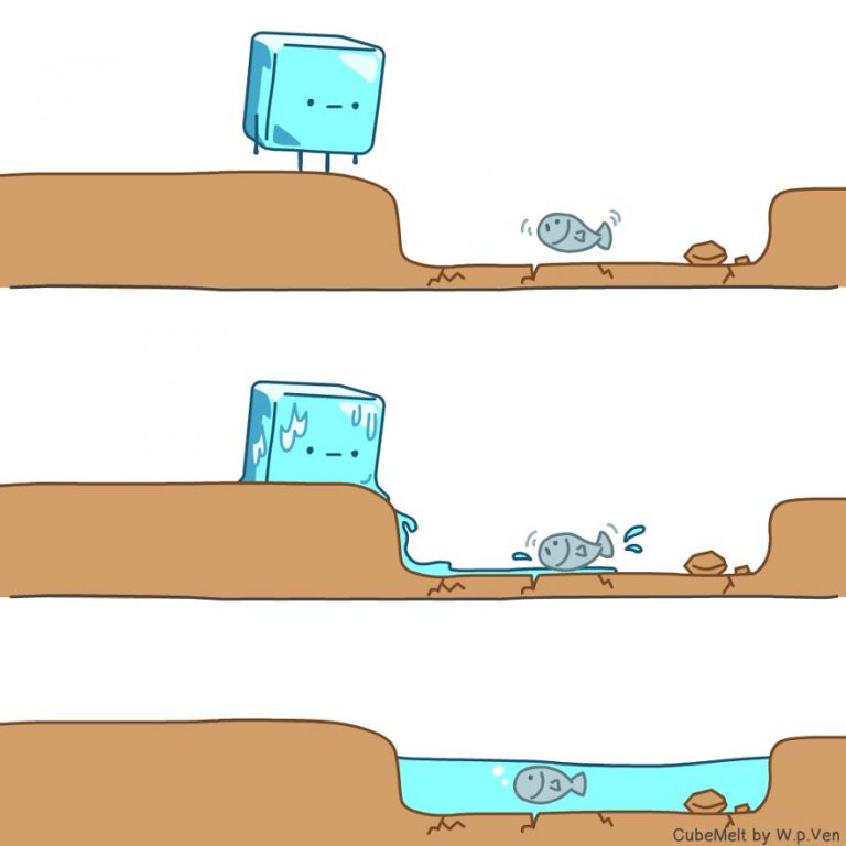 Comics About An Ice Cube Which Artist Created At The Lowest Point Of ...