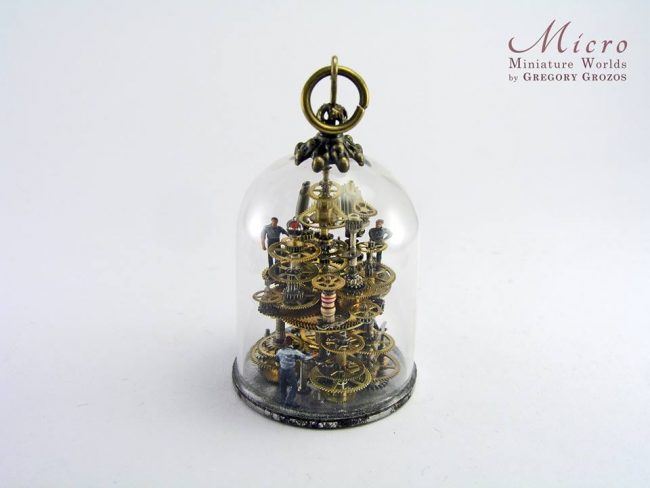 This Artist Turns Old Pocket Watches Into Miniature Steampunk Worlds ...