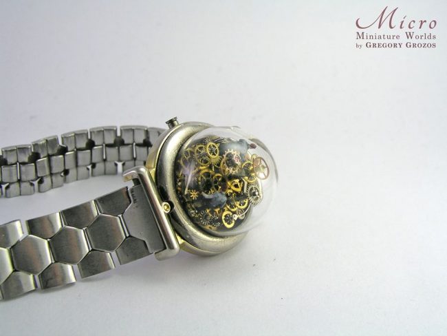 This Artist Turns Old Pocket Watches Into Miniature Steampunk Worlds ...