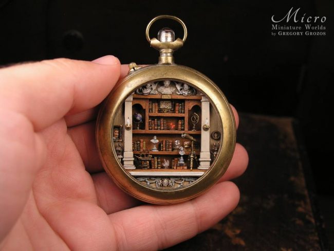 This Artist Turns Old Pocket Watches Into Miniature Steampunk Worlds ...
