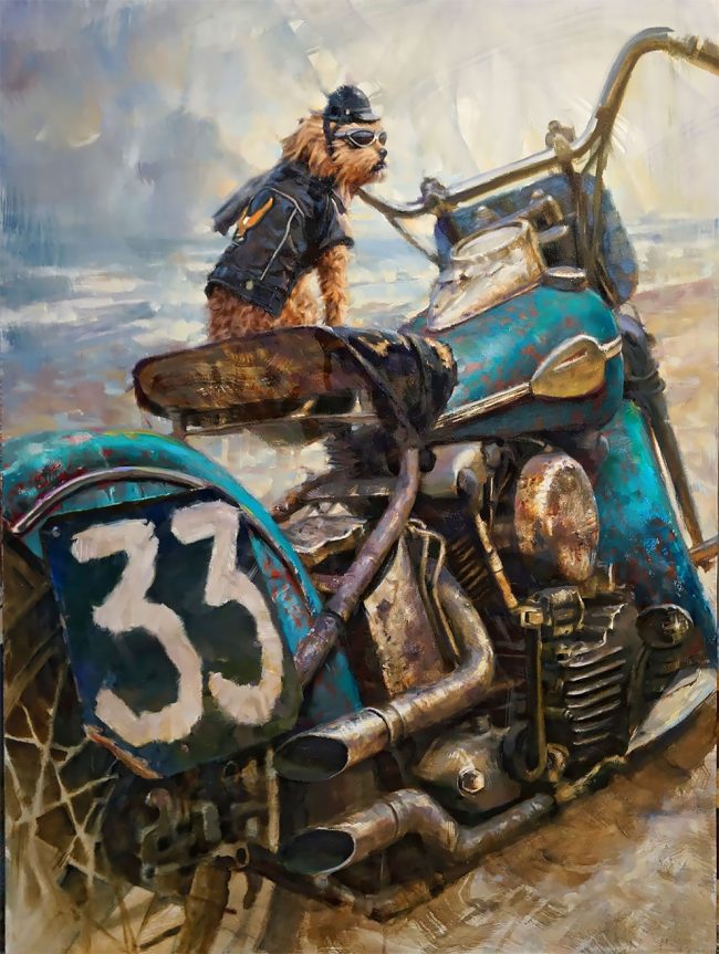 “Fuel For The Soul”: Outstanding Nostalgic Motorcycle Paintings Of ...