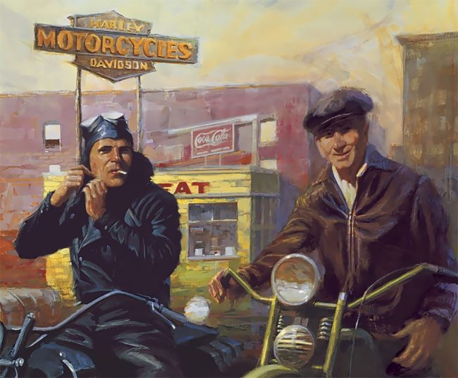 “Fuel For The Soul”: Outstanding Nostalgic Motorcycle Paintings Of ...