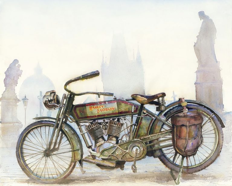 “Fuel For The Soul”: Outstanding Nostalgic Motorcycle Paintings Of ...