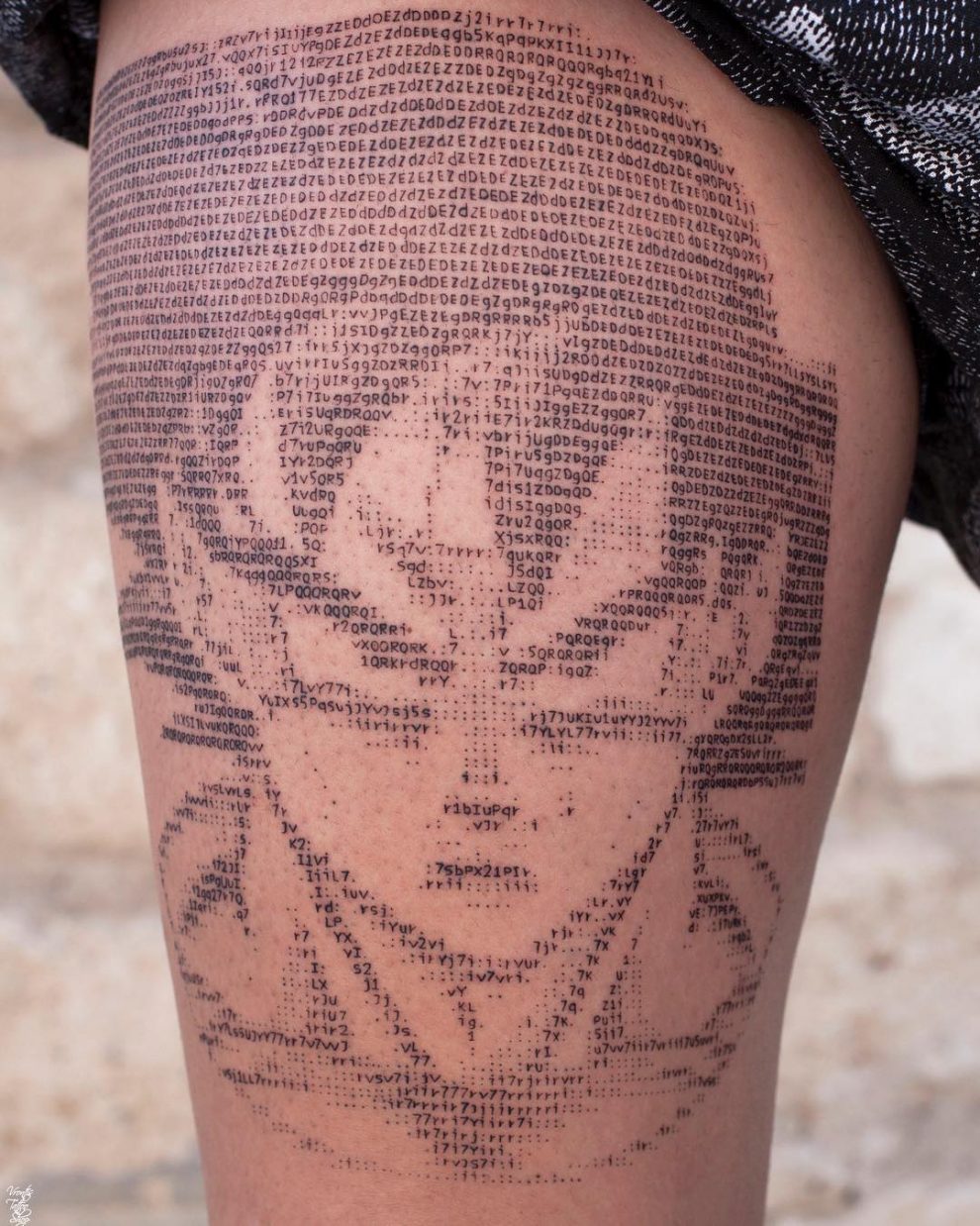 Tattoo Artist Creates Stunning Portraits Entirely Out Of ASCII Code ...