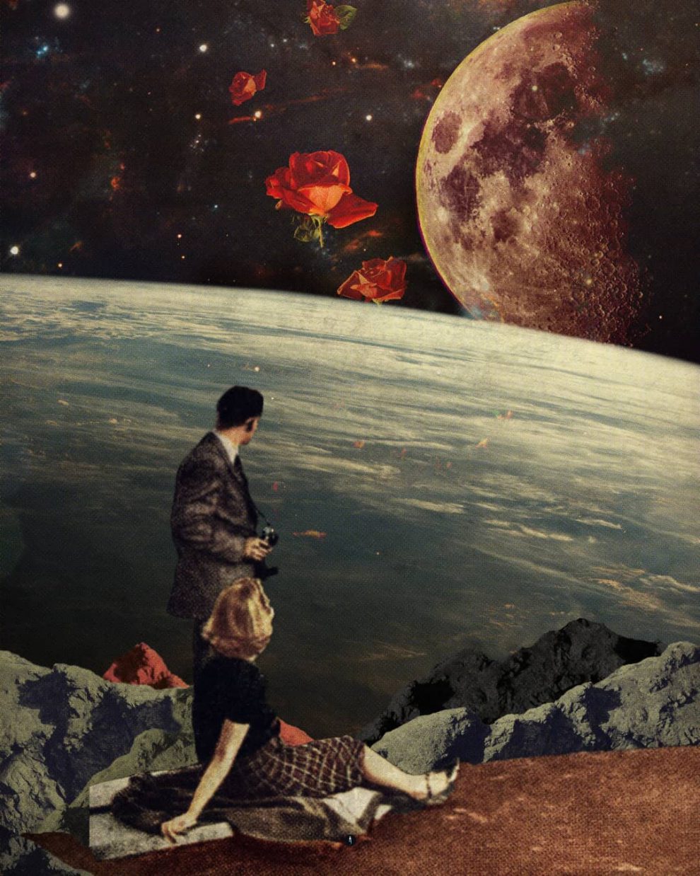 Retro-Futuristic Collages Of Frank Moth Venture Between Dreams And ...