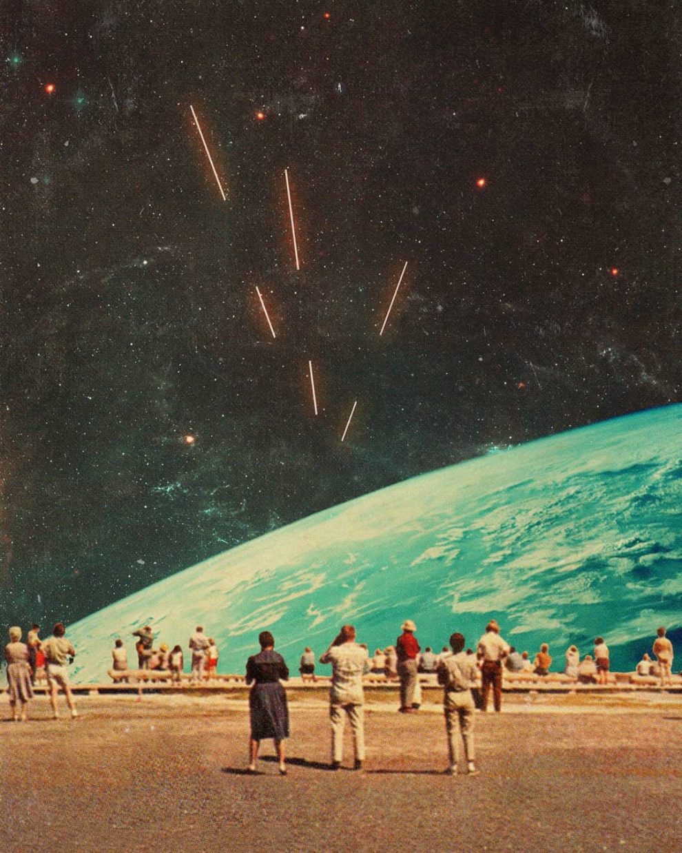Retro-Futuristic Collages Of Frank Moth Venture Between Dreams And ...
