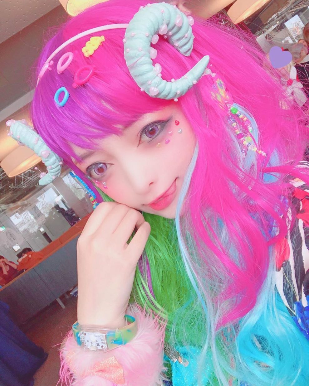 Anime Style Body Paint Model Dazzles With The Most Colorful Fashion In ...