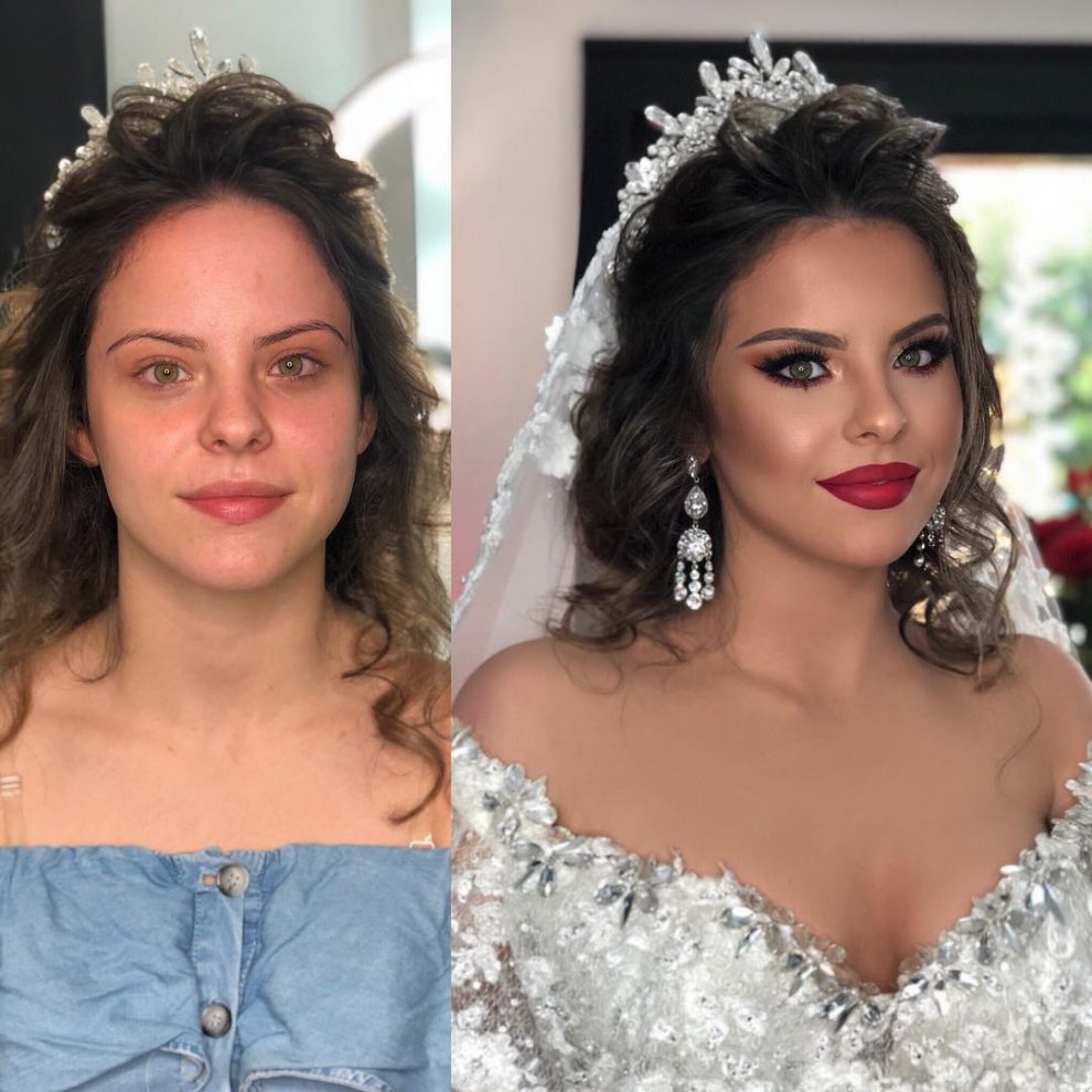 35 Brides Before And After Their Wedding Makeup That You’ll Barely ...