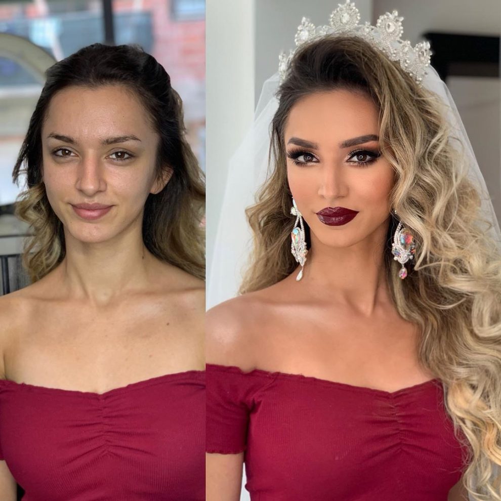 35 Brides Before And After Their Wedding Makeup That You’ll Barely ...