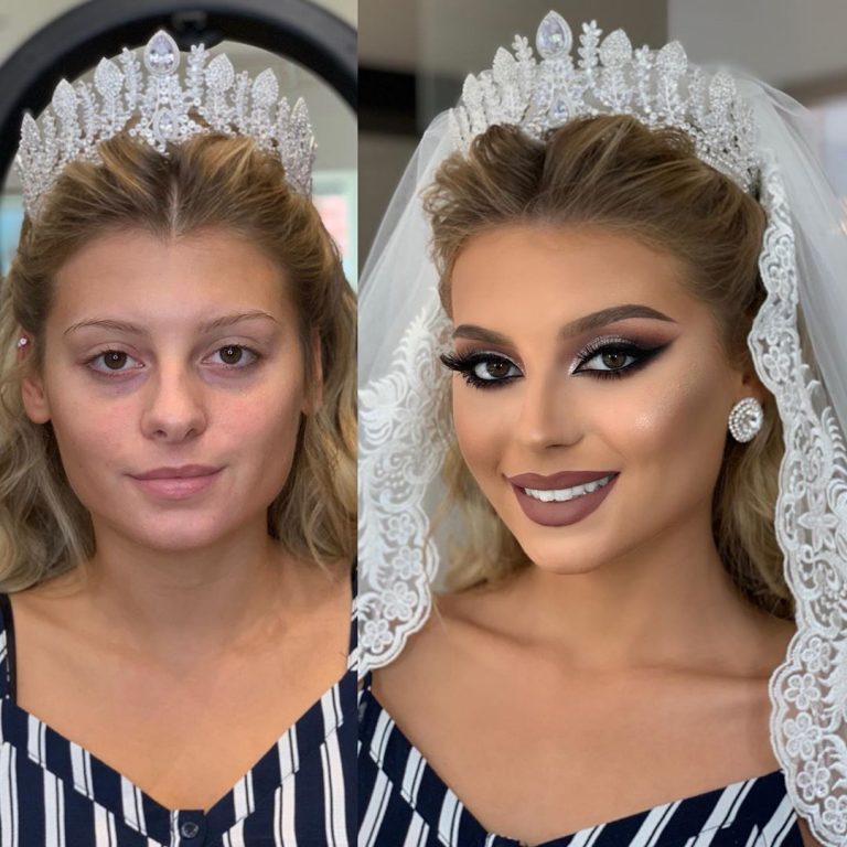 35 Brides Before And After Their Wedding Makeup That You’ll Barely ...