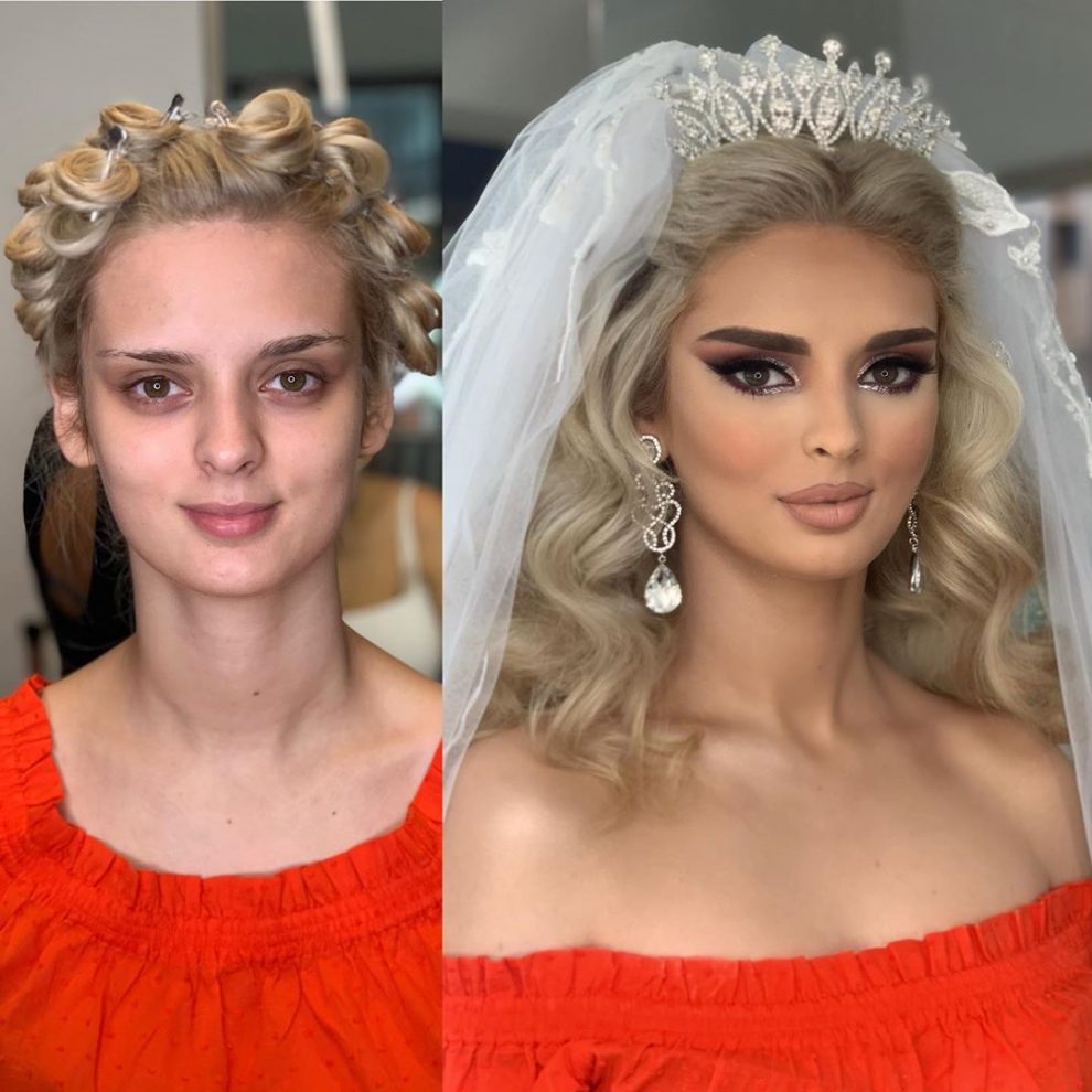 35 Brides Before And After Their Wedding Makeup That You’ll Barely ...
