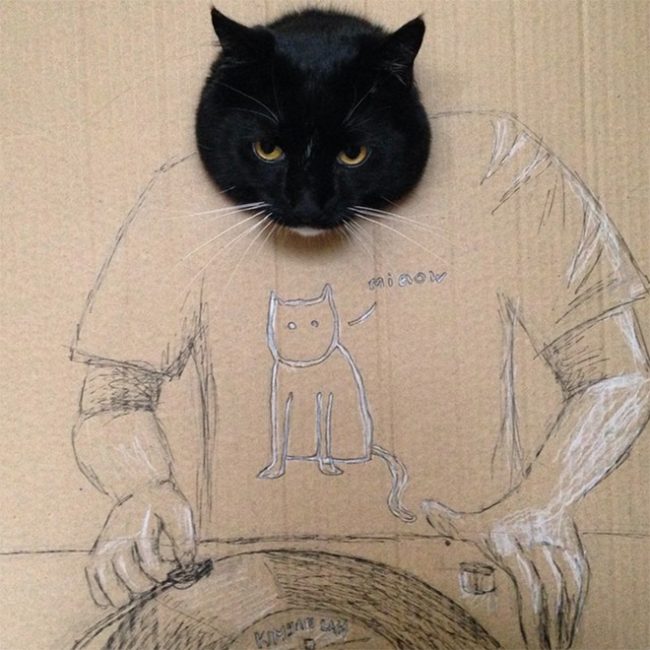 These Pictures Of Cardboard Cat Art Will Make Anyone Laugh » Design You ...