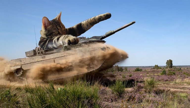 Cats Of War: This Artist Hilariously Combines Military Hardware With ...