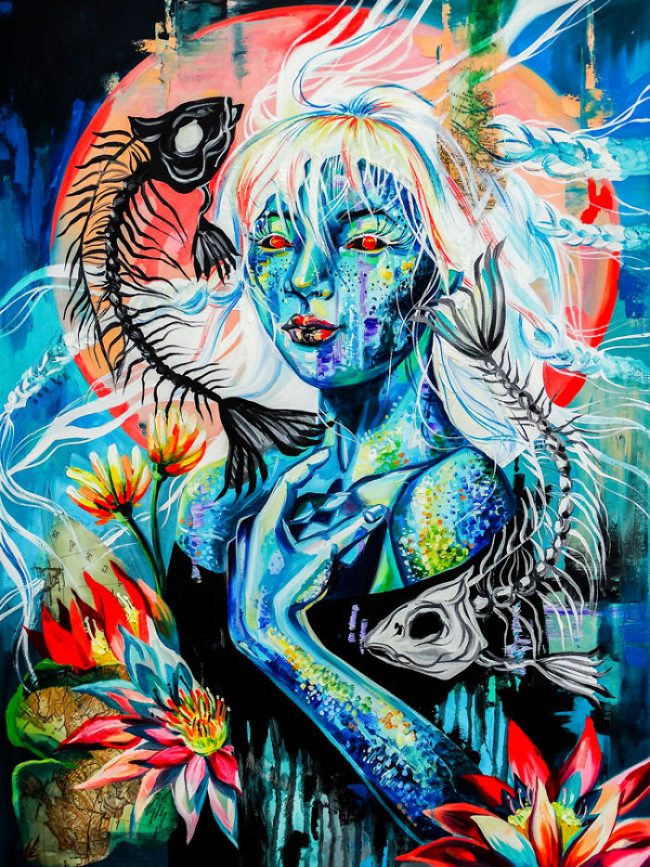 An Artist Painted 40 Creepy Women Portraits In The Last Two Years ...
