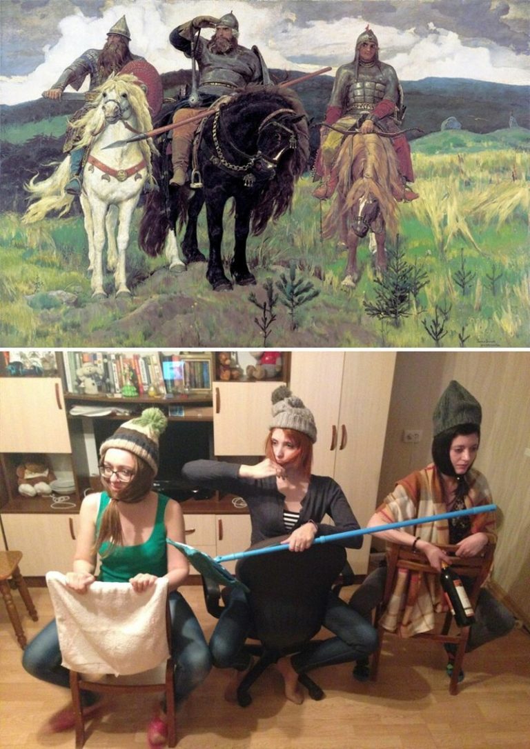 Russian Artists Recreate Famous Paintings And Have Much Fun » Design ...
