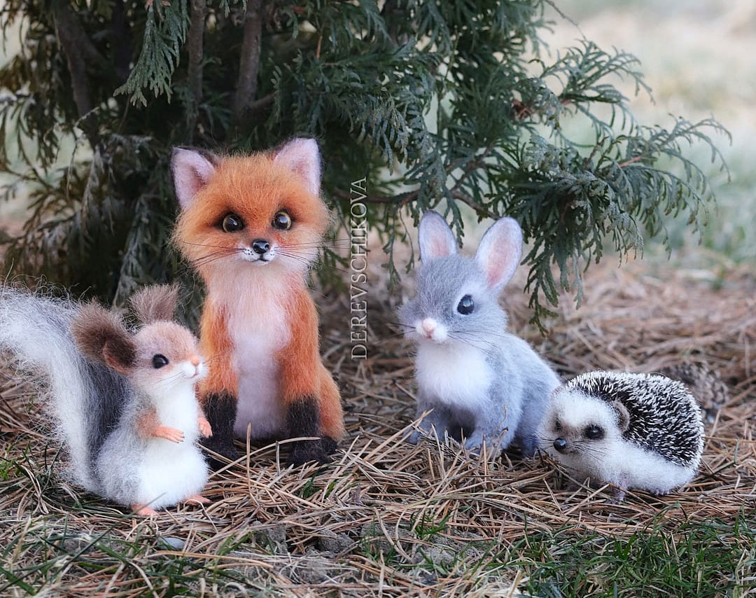 Russian Artist’s Cute Felted Wool Animals Might Hypnotize You With ...
