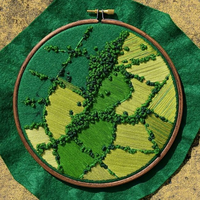 Artist Makes Stunning Aerial Embroidery That Showcases The Hidden ...