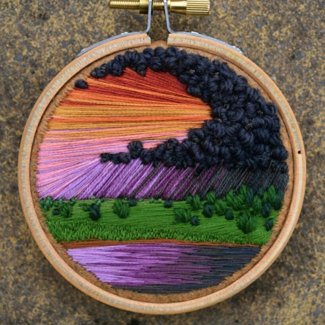 Artist Makes Stunning Aerial Embroidery That Showcases The Hidden ...