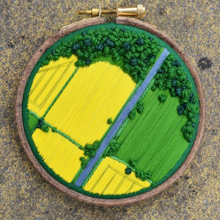 Artist Makes Stunning Aerial Embroidery That Showcases The Hidden ...