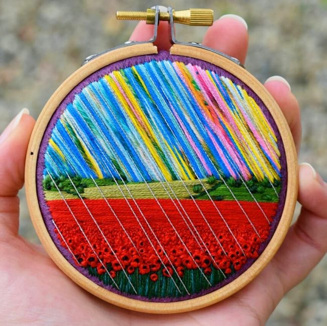 Artist Makes Stunning Aerial Embroidery That Showcases The Hidden ...