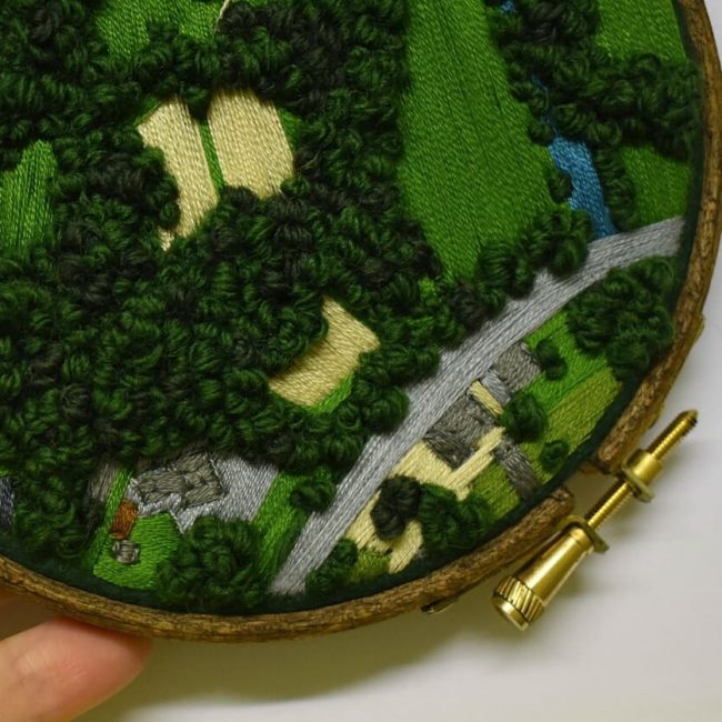 Artist Makes Stunning Aerial Embroidery That Showcases The Hidden ...