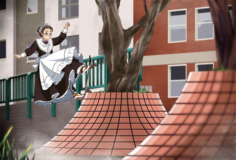 Japanese Illustrator Suzusiro Puts Maids On Skateboards And We Can’t ...