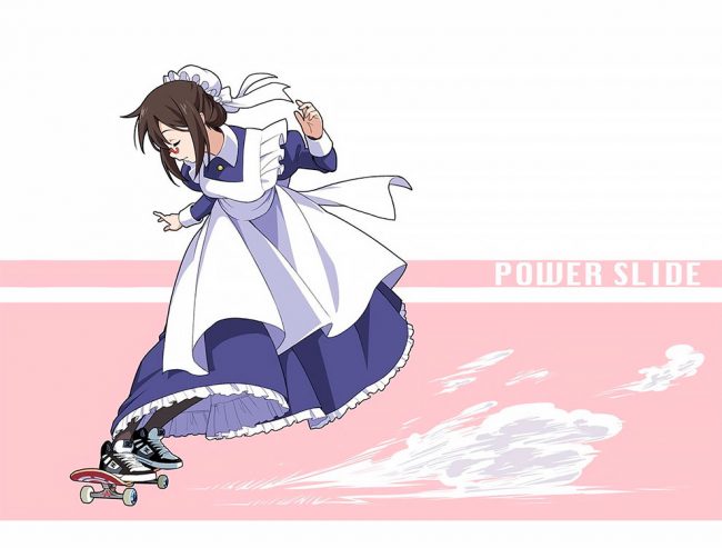 Japanese Illustrator Suzusiro Puts Maids On Skateboards And We Can’t ...
